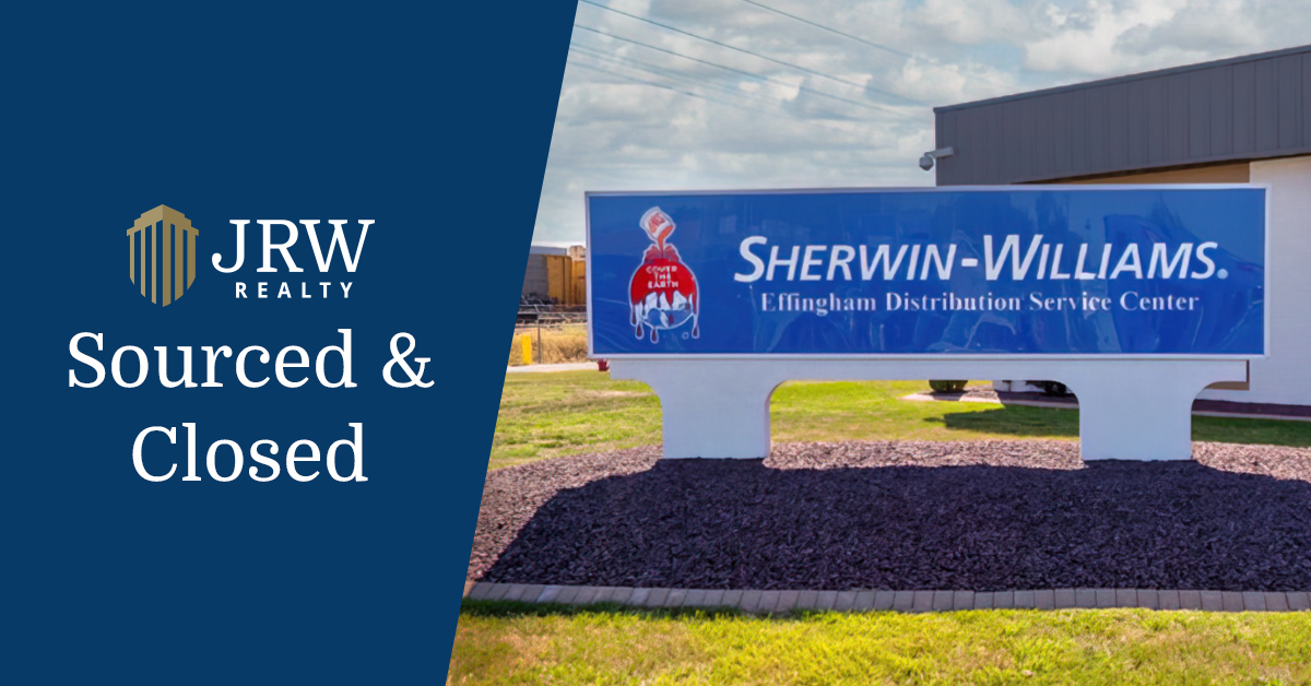 JRW Realty Closes on Sherwin Williams Distribution Center in Effingham, IL